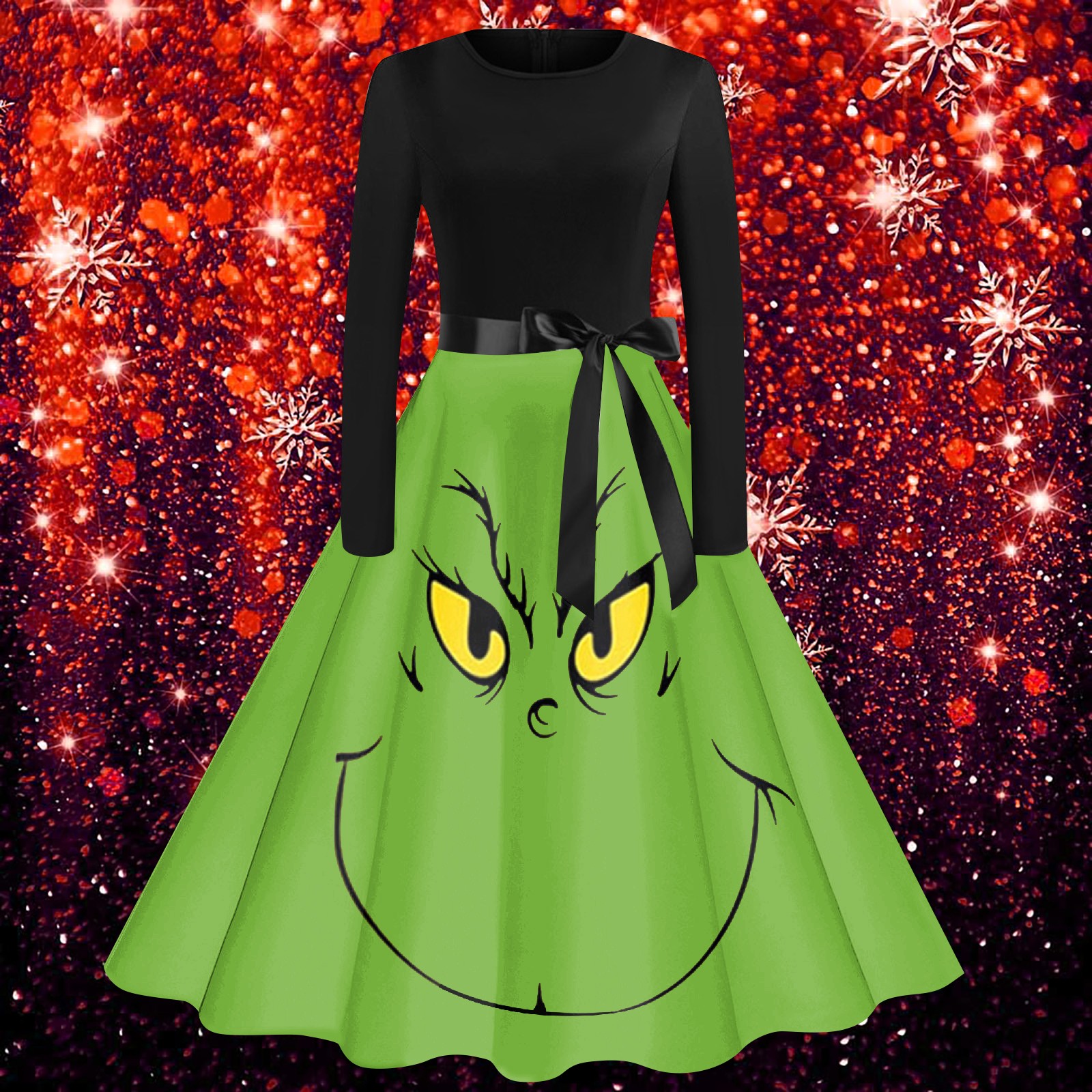 Gomind Christmas Dresses for Women Women's Grinch Dresses 2024 Vintage ...