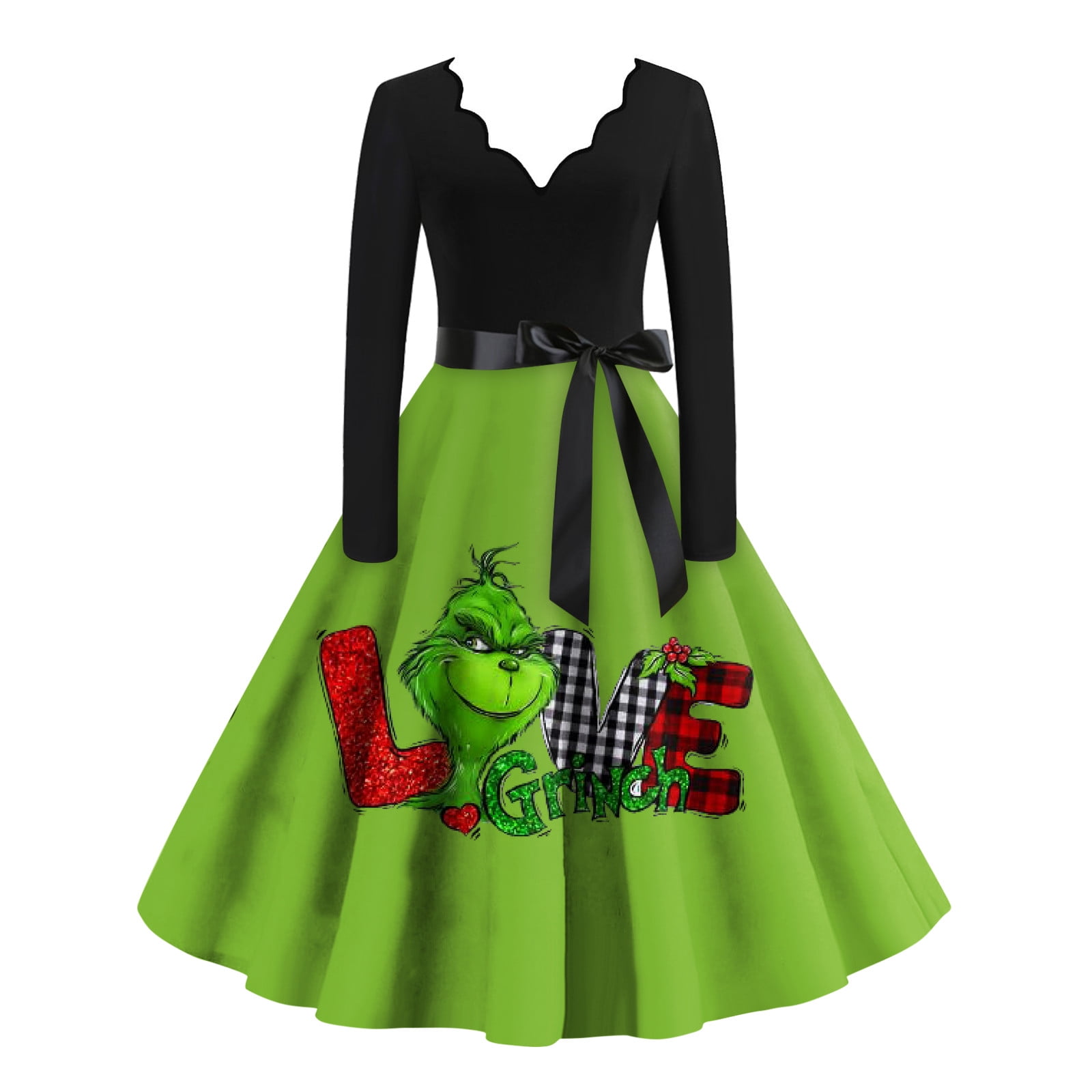 Gomind Christmas Dresses for Women Women's Grinch Dresses 2024 Vintage ...