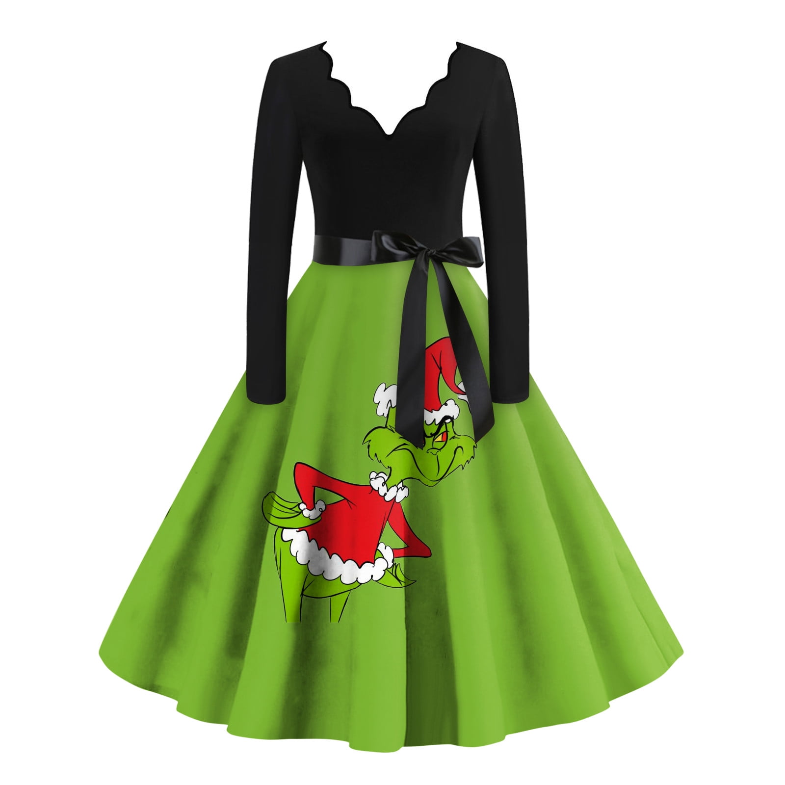 Gomind Christmas Dresses for Women Women's Grinch Dresses 2024 Vintage ...