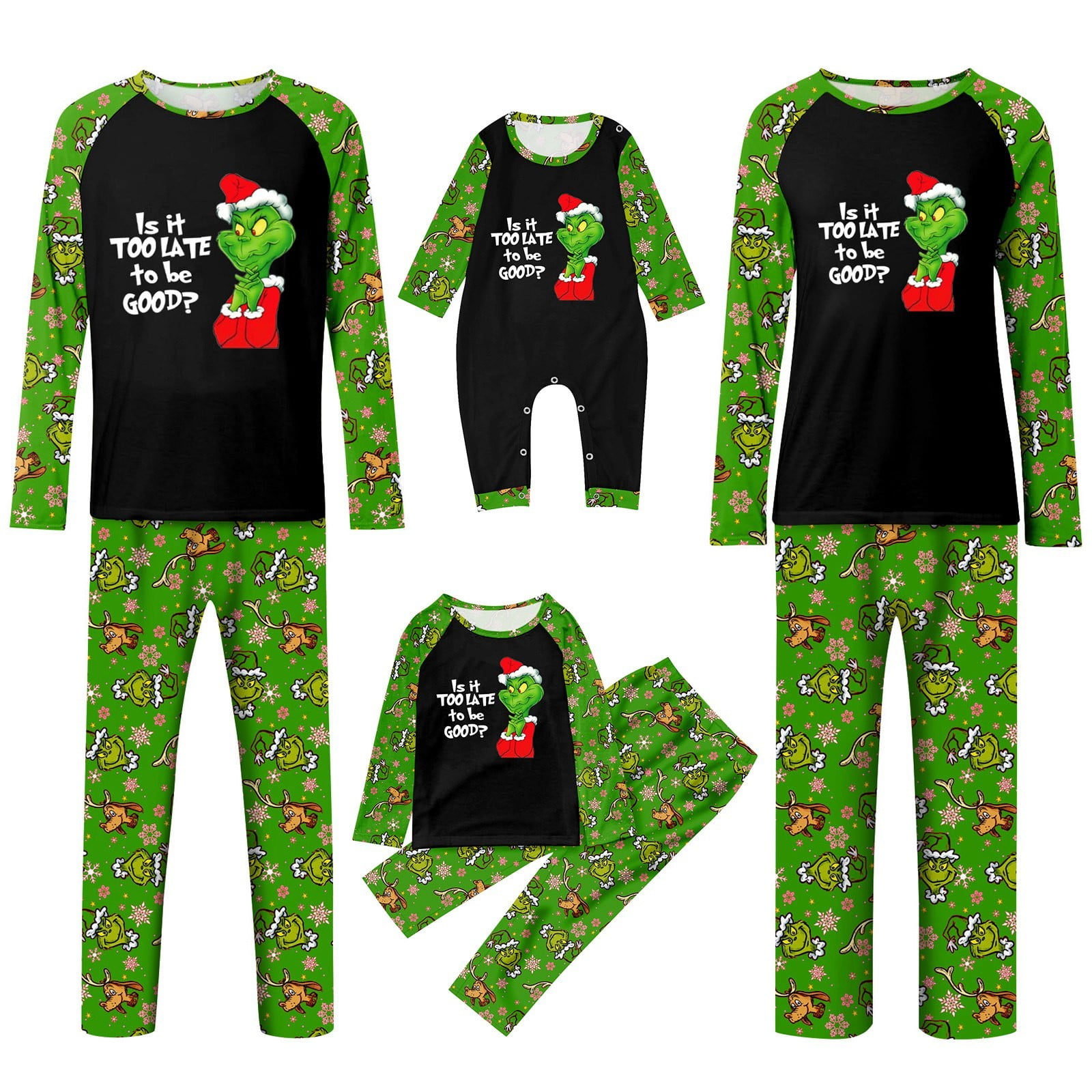 Gomind Grinch Christmas Pjs Matching Sets for Family, Christmas Grinch Sleepwear Loungewear ...