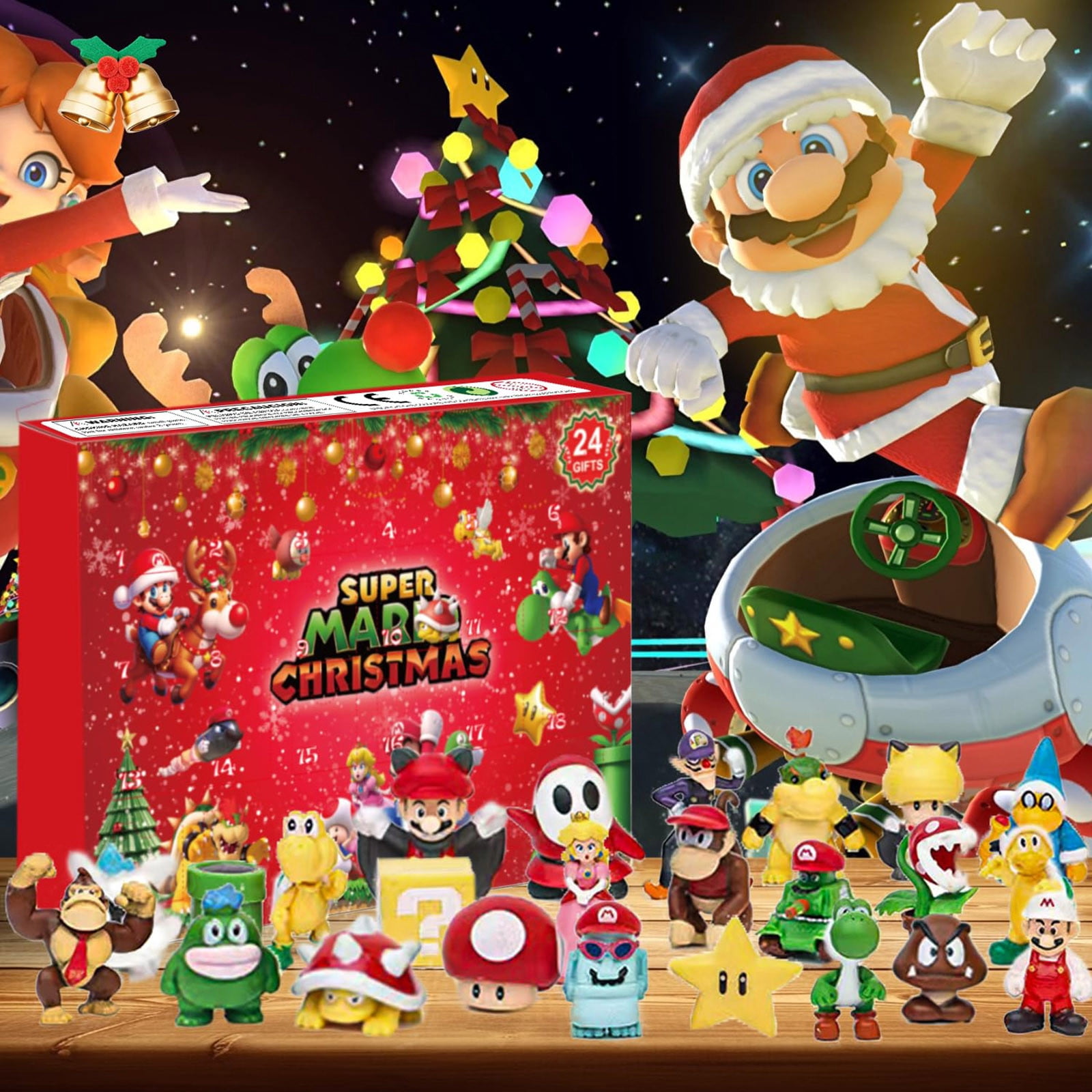 Gomind Mario Christmas Advent Calendar 2025, 24 Cute 3D Collectible ...