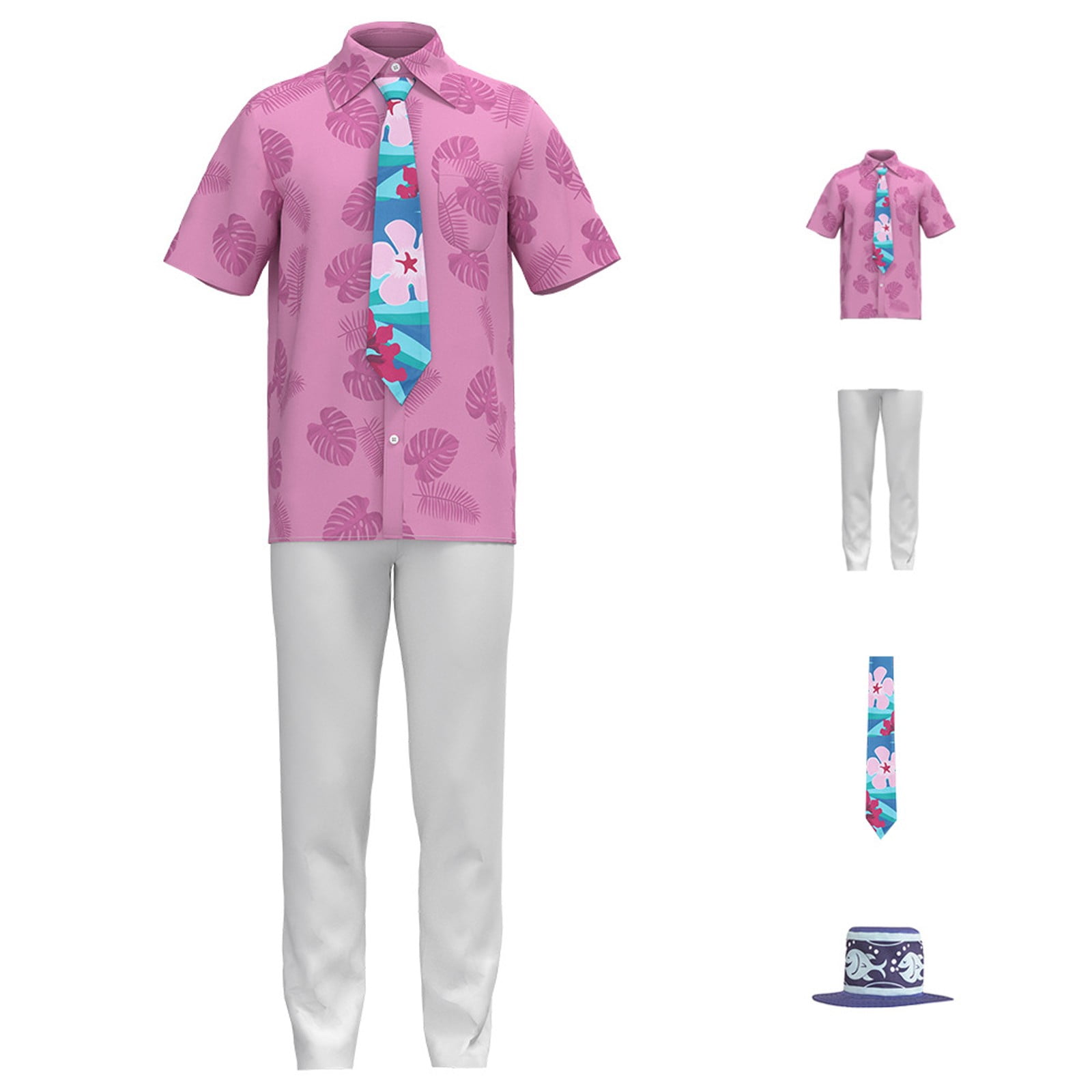 Gomind Zootopia - Nick Wilde Role Play Pink Floral Shirt with Tie and ...