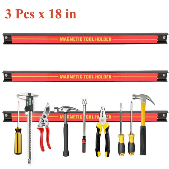 Gomok 3 Pcs Magnetic Tool Holder Bar, Magnet Hardware Tool Storage Bar ...