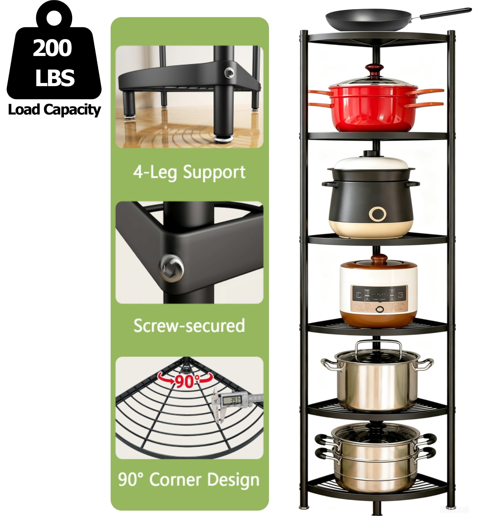 gomok, Pot and Pan Organizer Shelf, 19.5