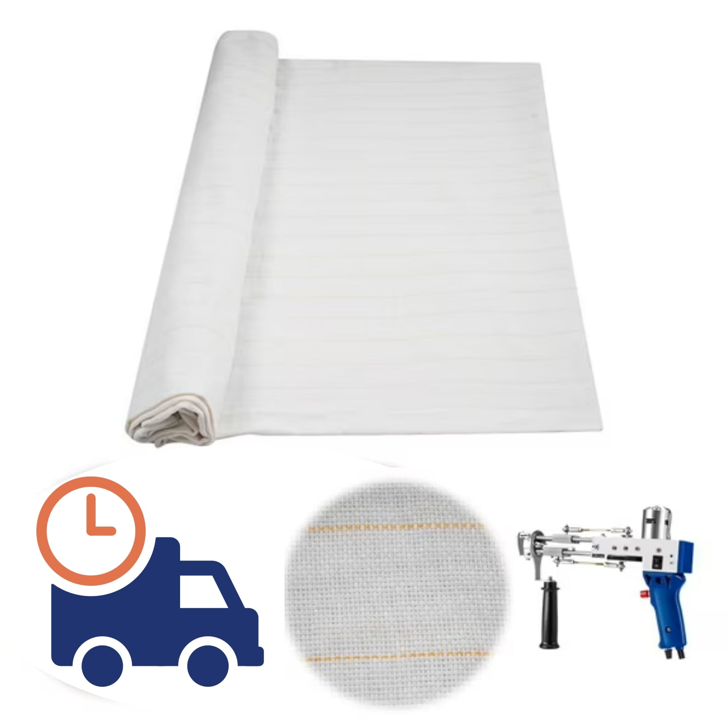 Gomok 78.7” x 78.7” Large Primary Tufting Cloth with Yellow Marked ...