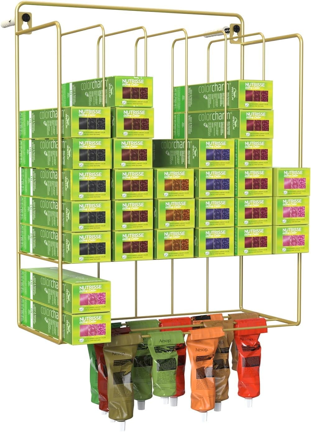 Salon Hair Color Tube Storage Rack