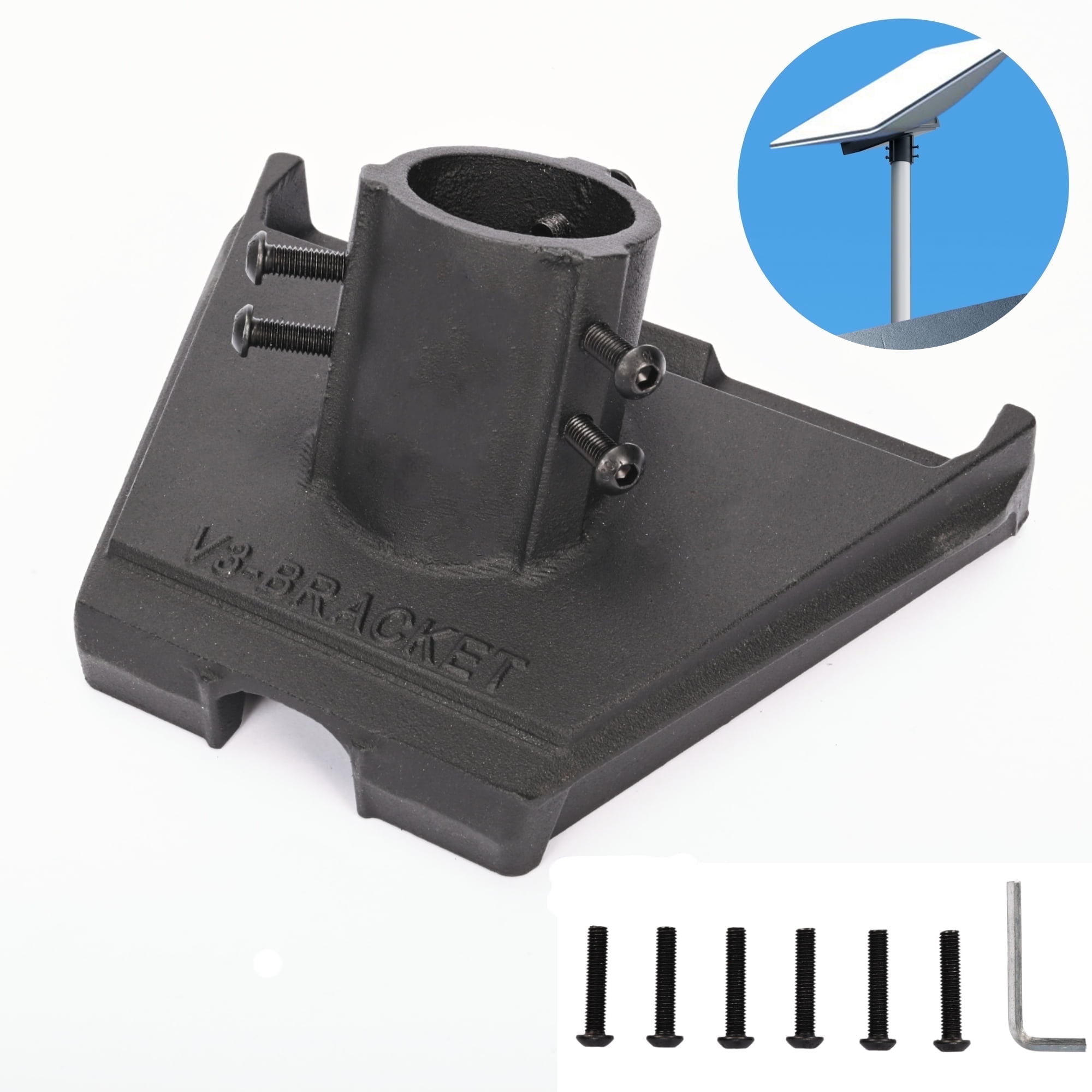 Gomok Starlink Gen3 Pipe Adapter for Starlink V3 Standard Dish, Pole Mount Adapter Mounting Kits ...