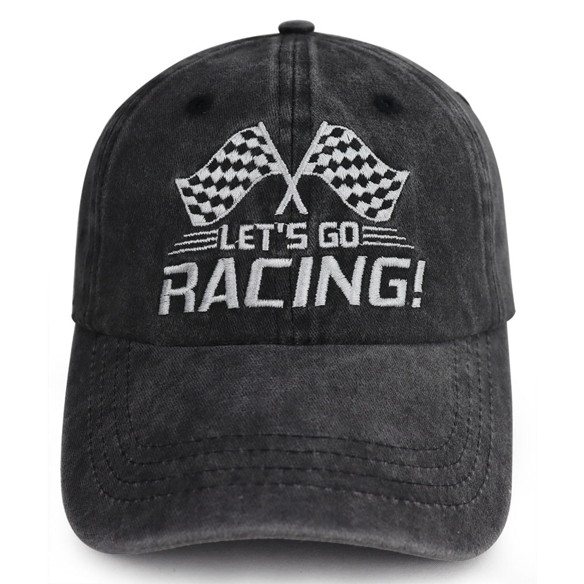 Gomthrpc Checkered Flags Race Car Flag Hats for Men Women, Adjustable ...