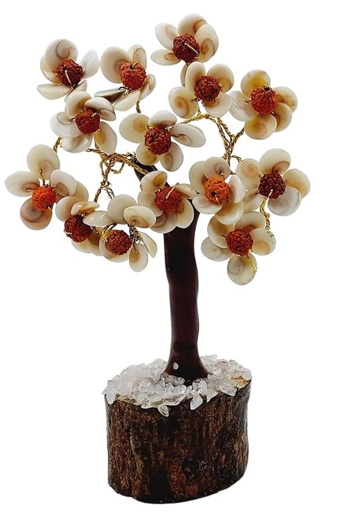 Gomti Chakra Flower with Rudraksha Beads Tree Money Tree Stones and ...