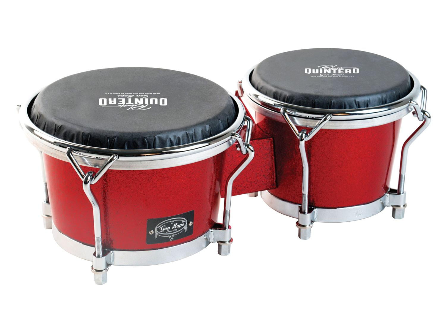 Gon Bops Roberto Quintero Signature Bongos 7 and 8.5 in. Red Sparkle ...
