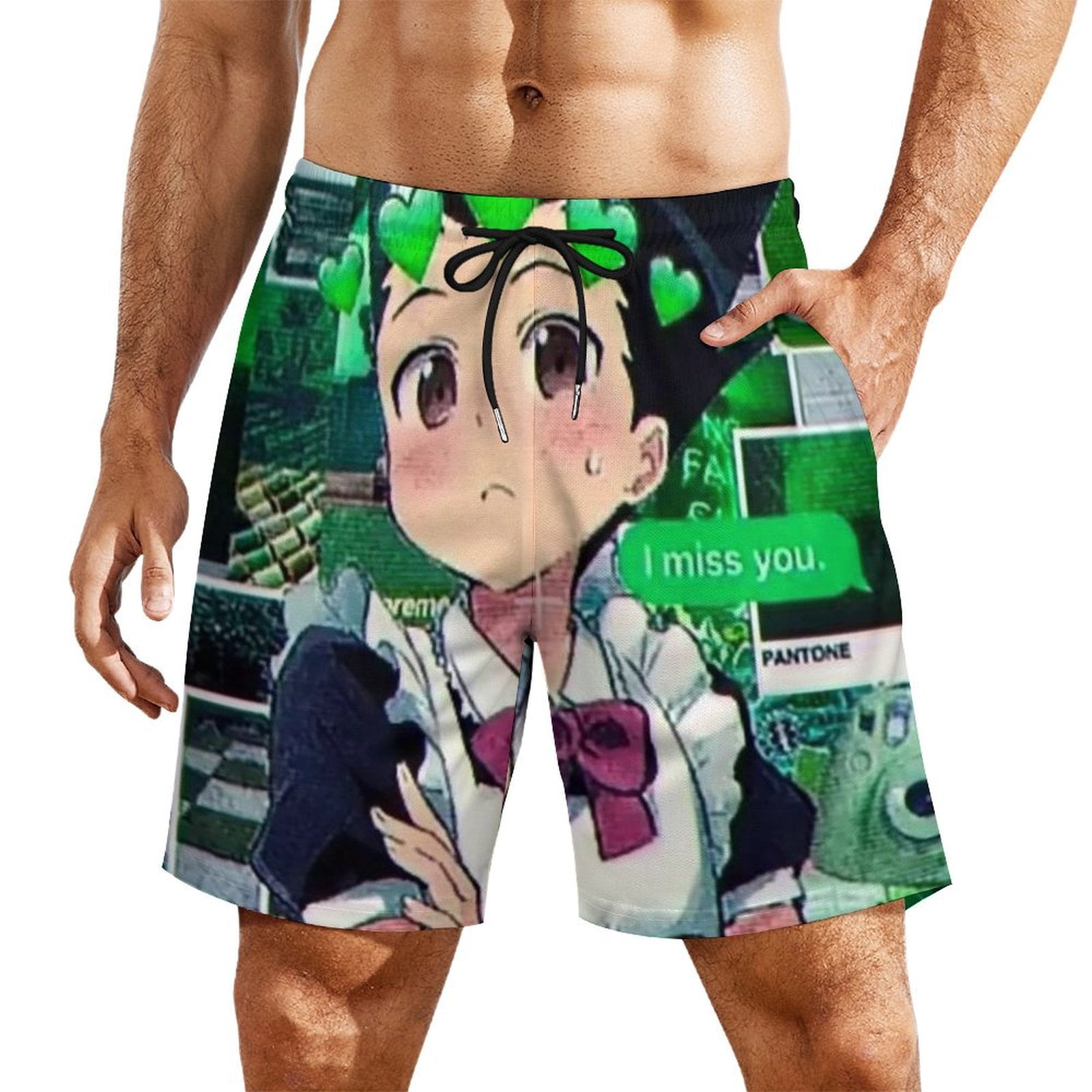 Gon Hunter X Hunter Men's Swim Trunks Beach Compression Iiner Shorts ...