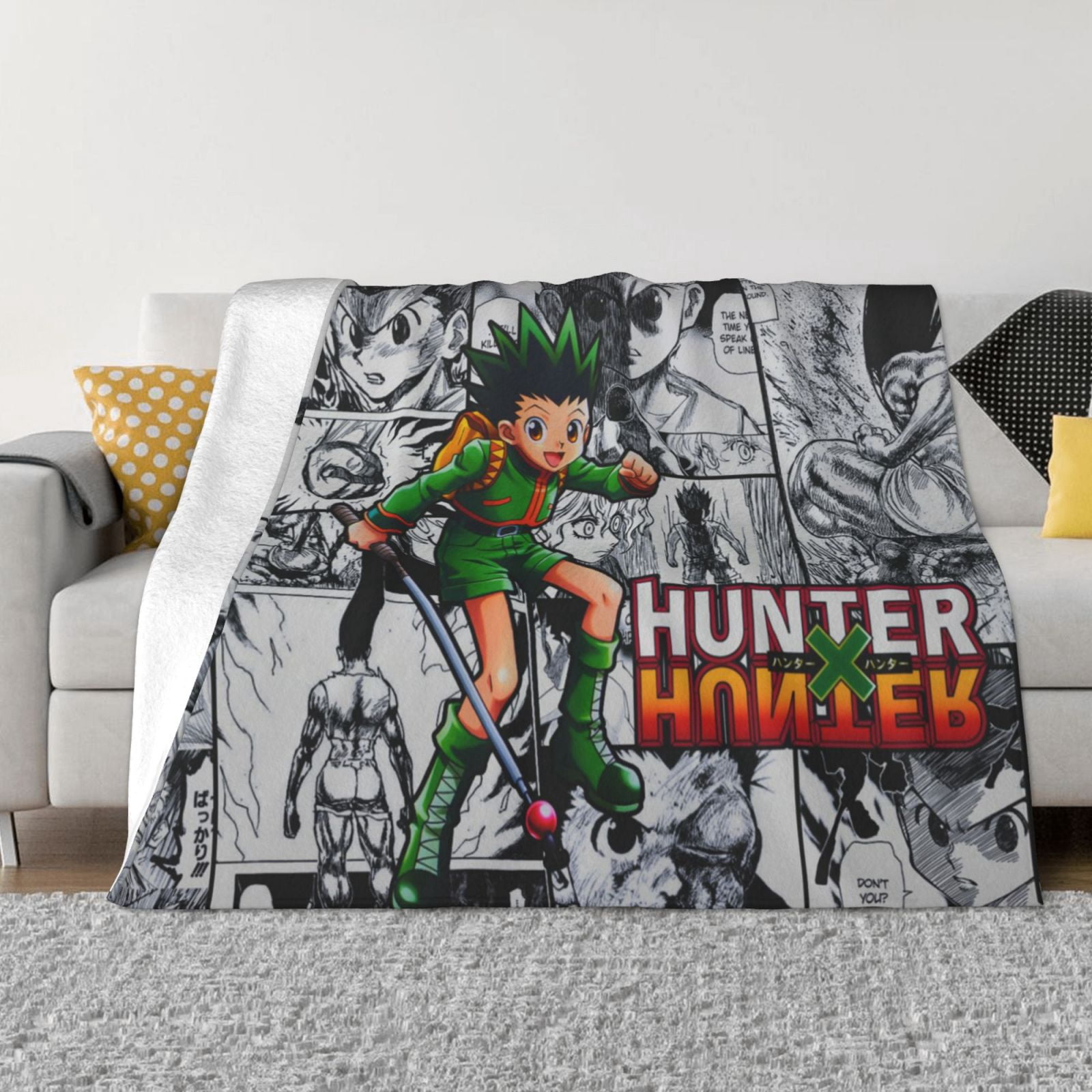 Gon Hunter x Hunter Anime Blanket Cozy Ultra-Soft Micro Flannel Fleece ...
