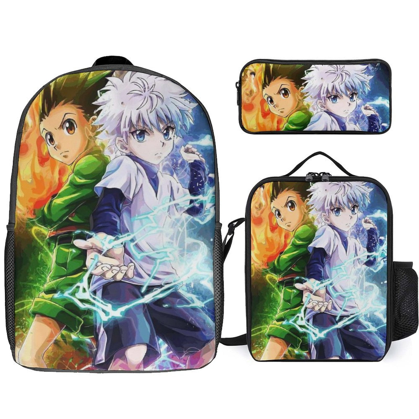 Gon Killua Zoldyck Hunter X Hunter Schoolbag With Lunch Bag Pencil Case ...