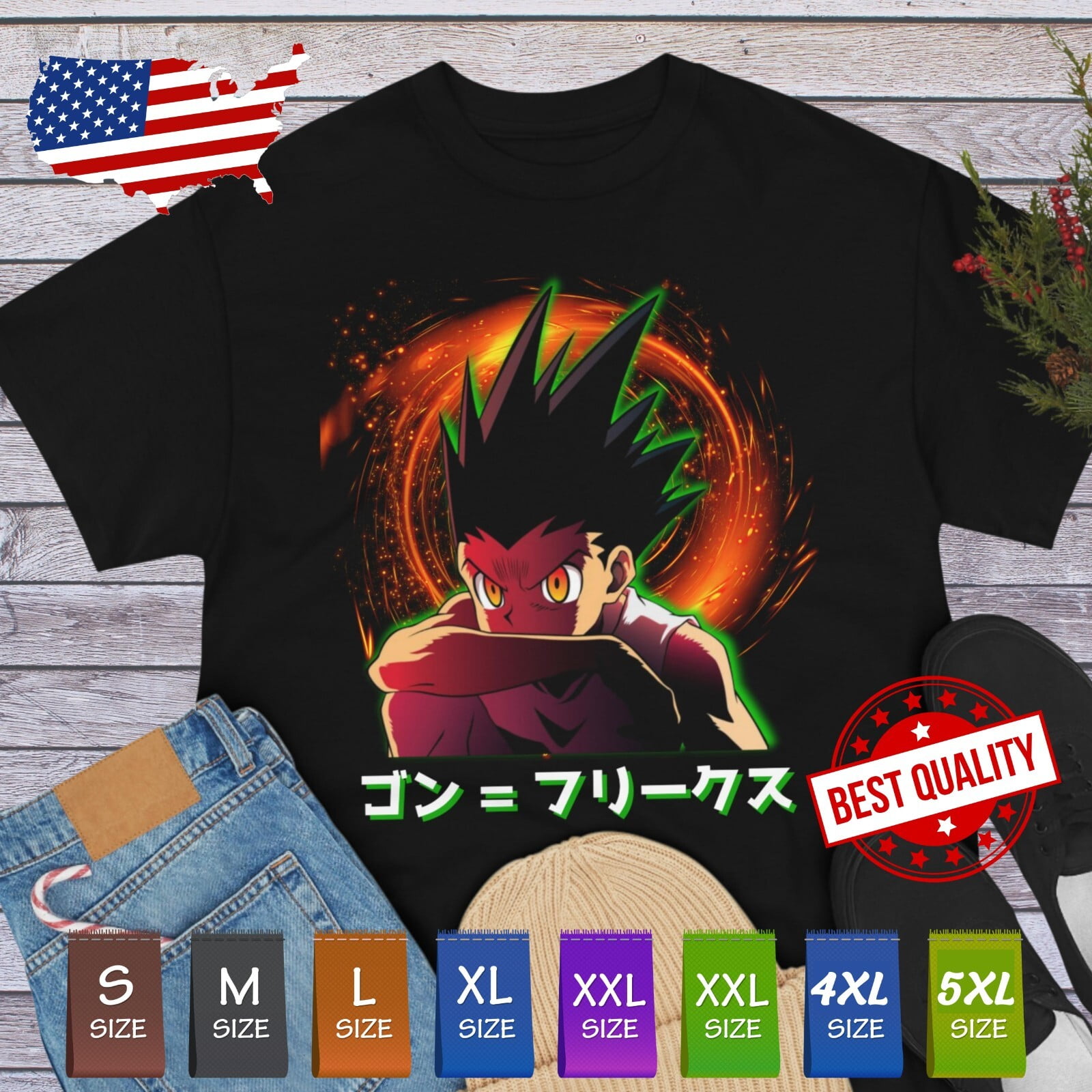 Gon T Shirt Hunter x Hunter Anime Clothing Manga Cosplay Tee Japanese ...