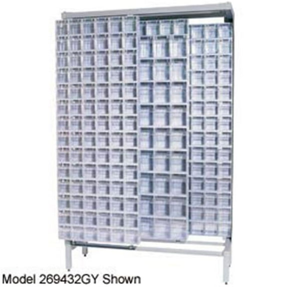 Gondola Free Standing Slider System with 52 Bins - White - Walmart.com