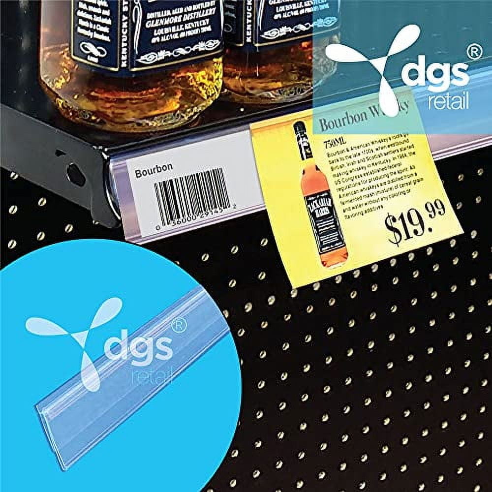 Gondola Shelf Strip with Shelf Talker Gripper (25 Pack), 48” Long by 1. ...