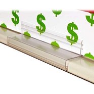 Small Counter Top Acrylic Sign Holder, Horizontal L Shaped Card Holder ...