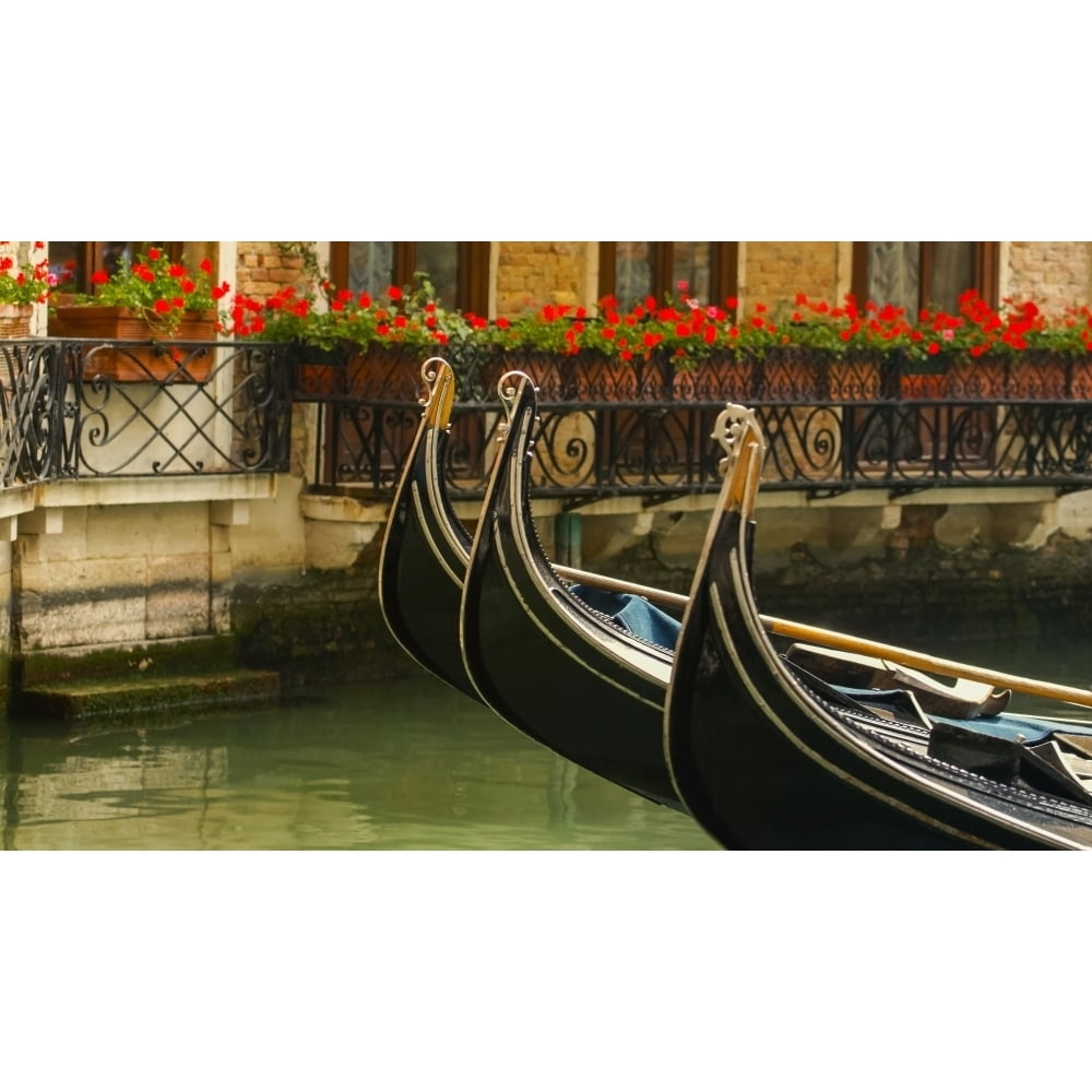 Gondolas In A Side Street Canal In Venice Italy by Carson Ganci ...