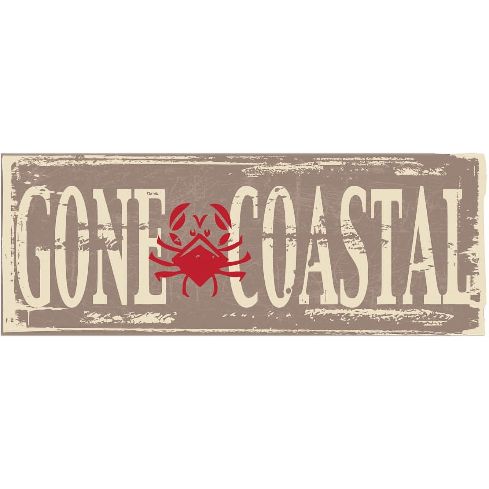 Gone Coastal Metal Sign - Walmart.com
