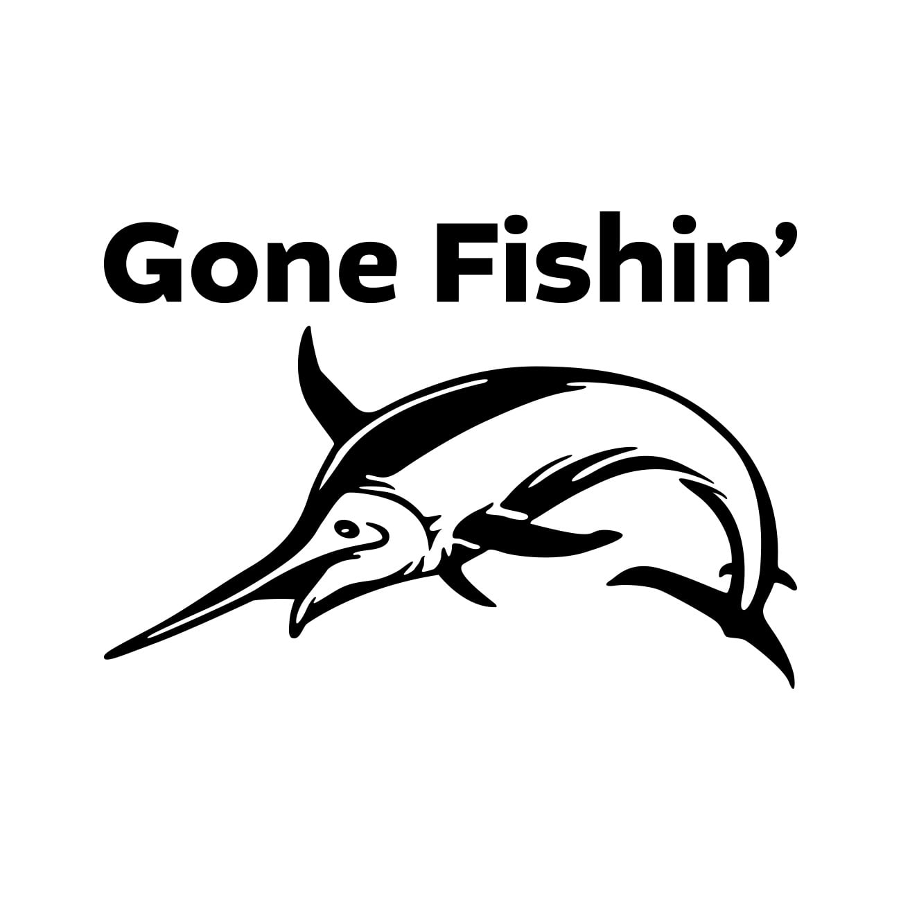 Gone Fishin’ Sticker Decal Die Cut - Self Adhesive Vinyl - Weatherproof ...