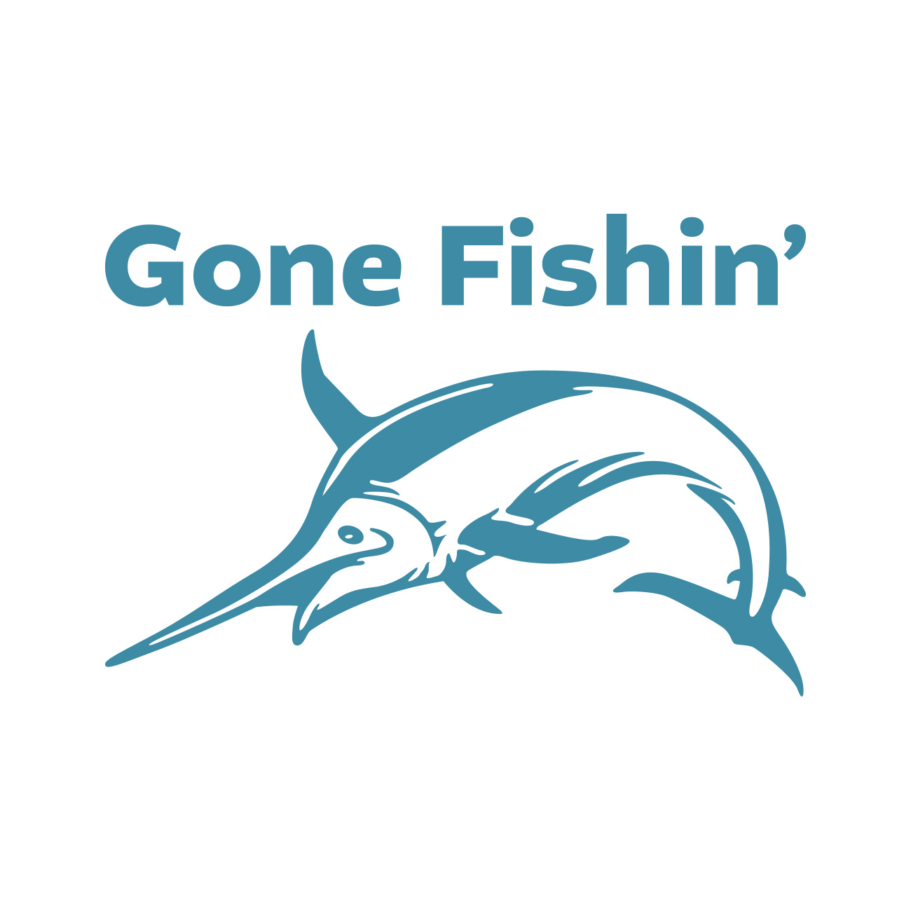 Gone Fishin’ Sticker Decal Die Cut - Self Adhesive Vinyl - Weatherproof - Made in USA - Many ...