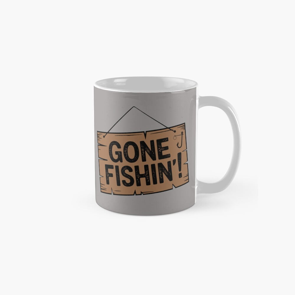 "Gone Fishin'!" Vintage Wooden Sign Design – Perfect for Fishing ...