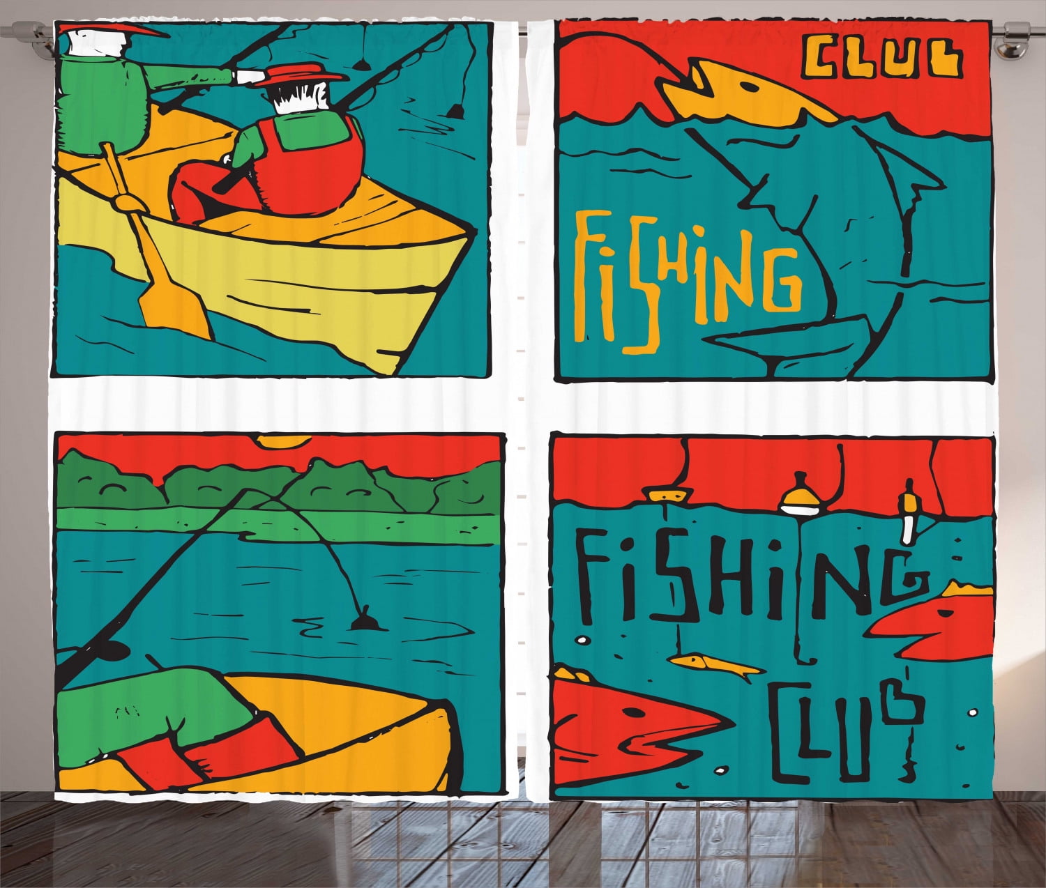 Gone Fishing Fabric Panels
