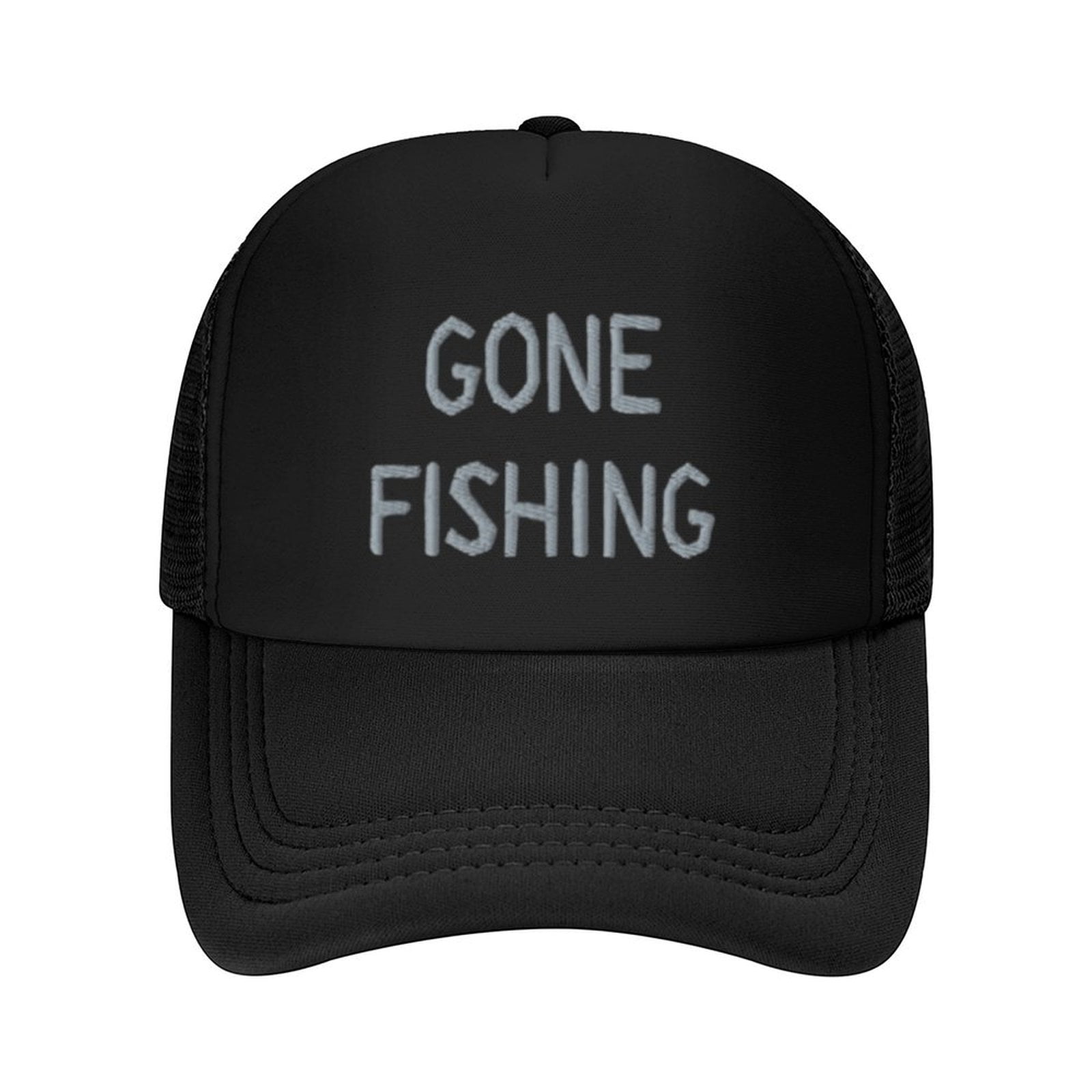 Gone Fishing Print Summer Mesh Baseball Cap for Men,Made In USA ...