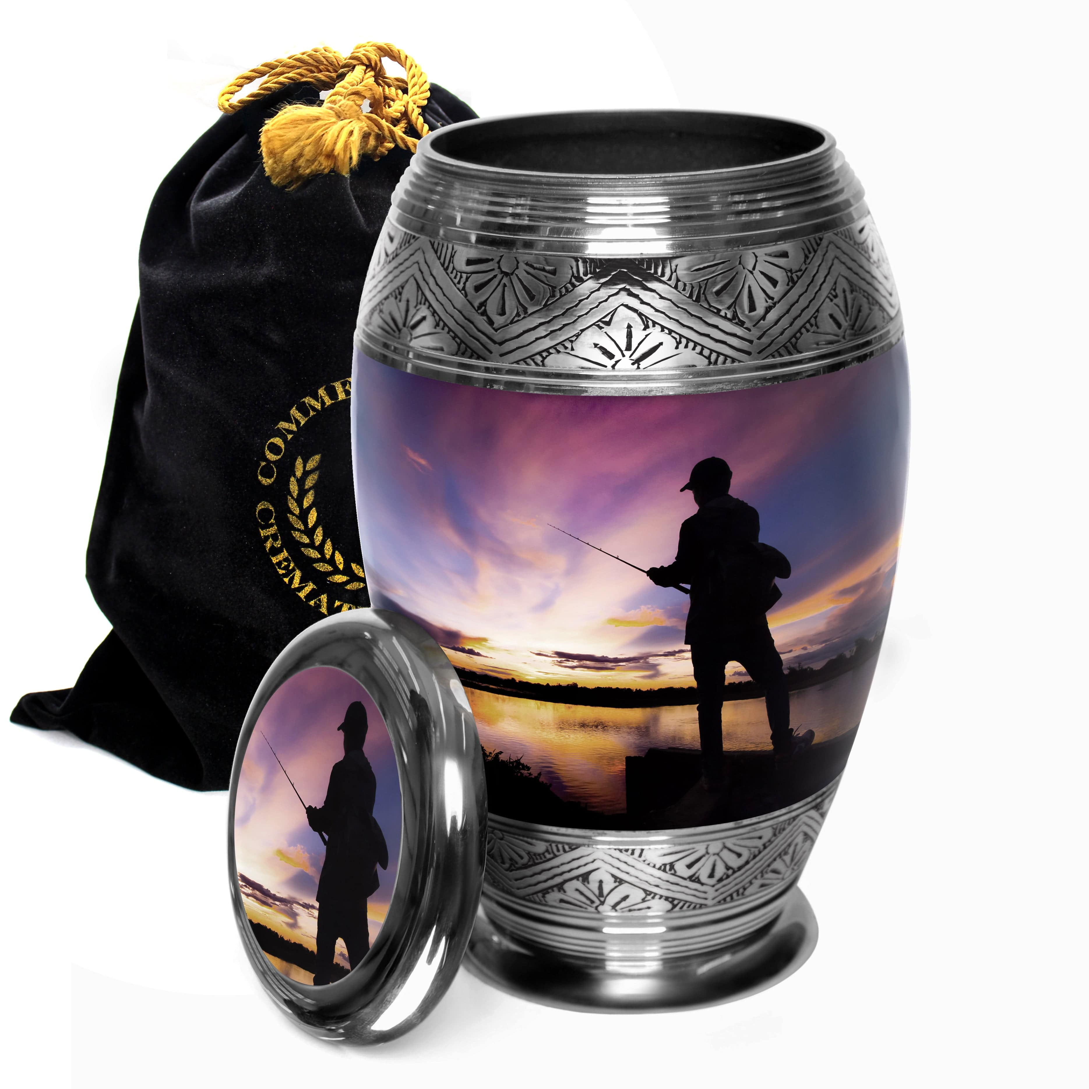 Gone Fishing Keepsake Funeral Urn, Handcrafted Cremation Urns for Adult ...