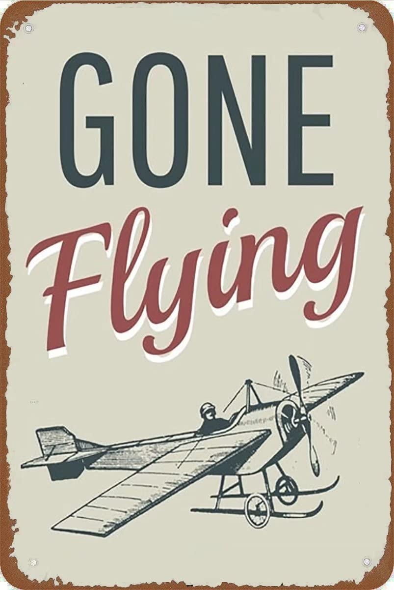 Gone Flying Sign, Flying Plane Sign, Airplane Decoration, Airplane ...