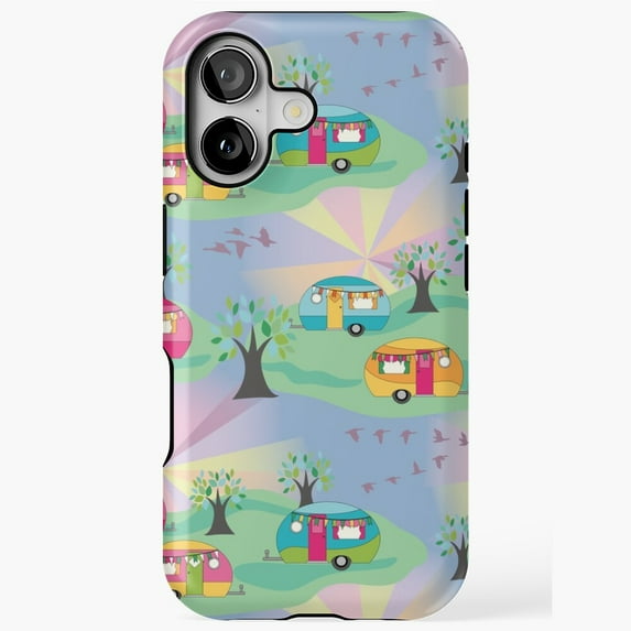 Gone Glamping Outdoor Fun Art Case for iPhone 11 12 13 14 15 16 17 Pro ...