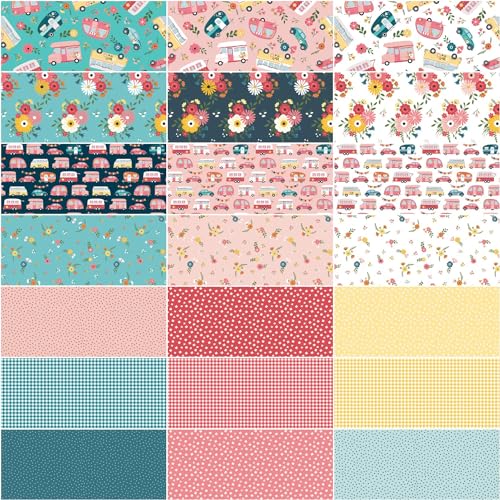 Gone Glamping Riley Blake 5-inch Stacker, 42 Precut Fabric Quilt ...