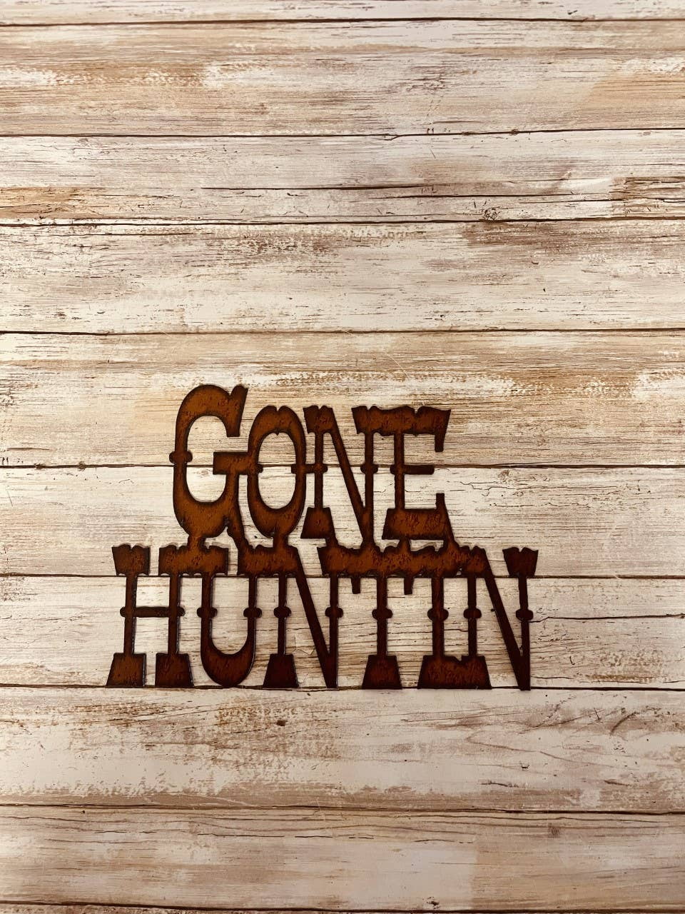 Gone Huntin Metal Rustic Sign - Walmart.com