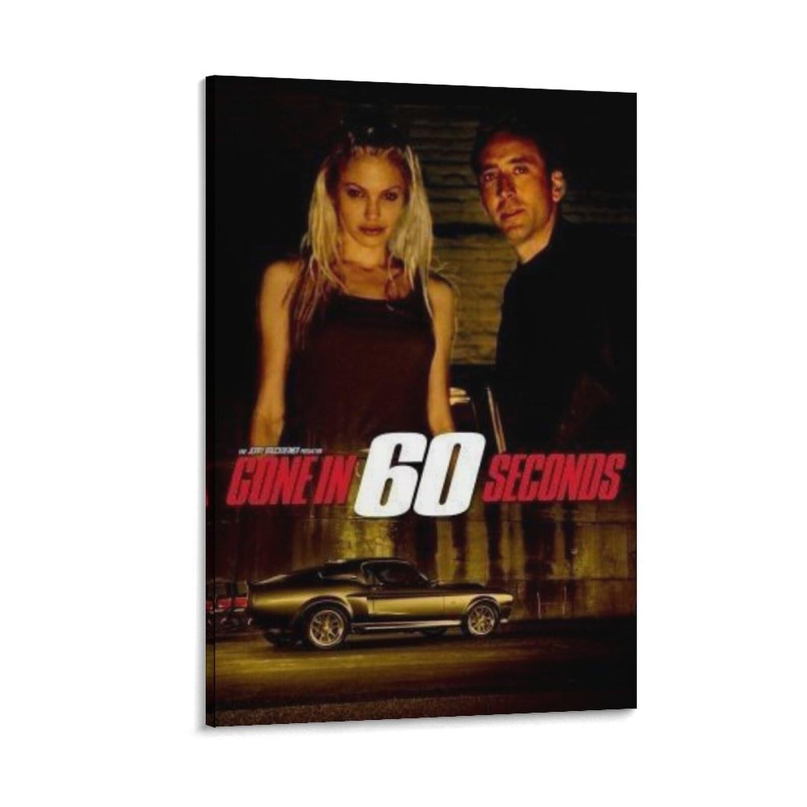 Gone Ins-60 Seconds Scary Crime Movie Poster (16) Painting On Canvas Wall Art Poster Scroll ...