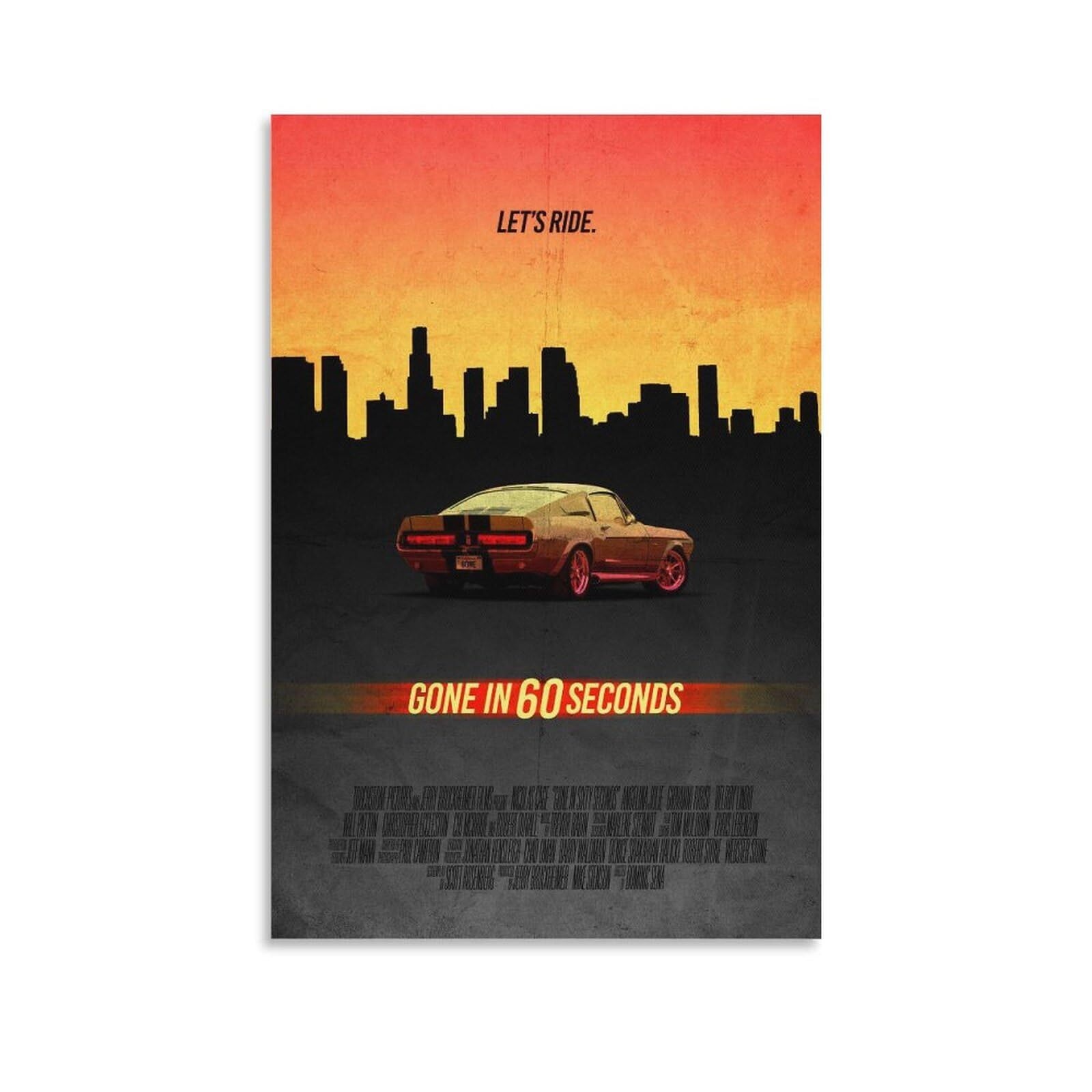 Gone Ins-60 Seconds Scary Crime Movie Poster (4) Posters Art Print Wall ...