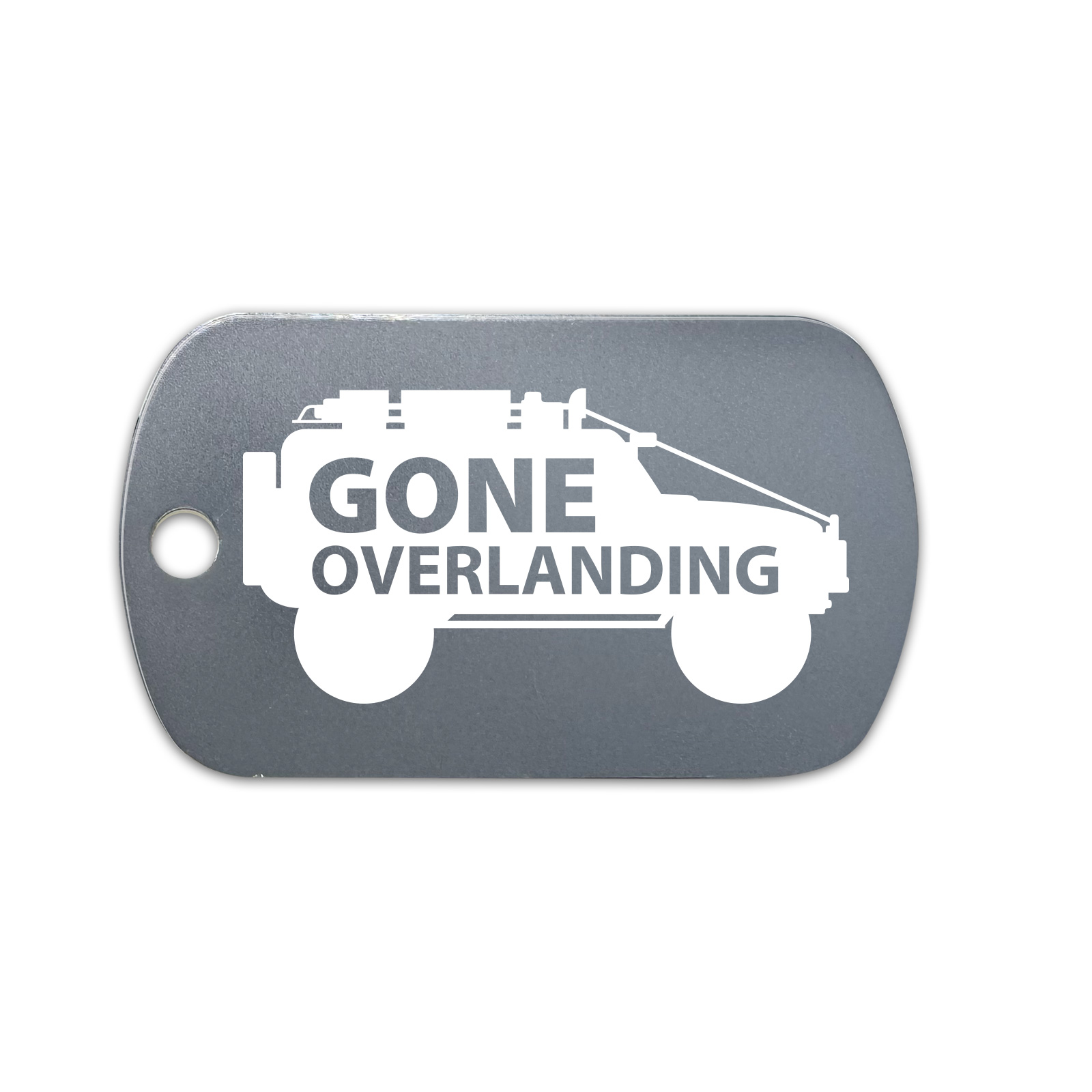 Gone Overlanding GI Dog Tag Aluminum Keychain off road explore 4x4 ...