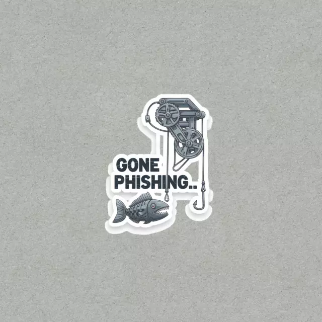 Gone Phishing Fishing Sticker Decal For Tackle Box Or Boatphone Decal ...