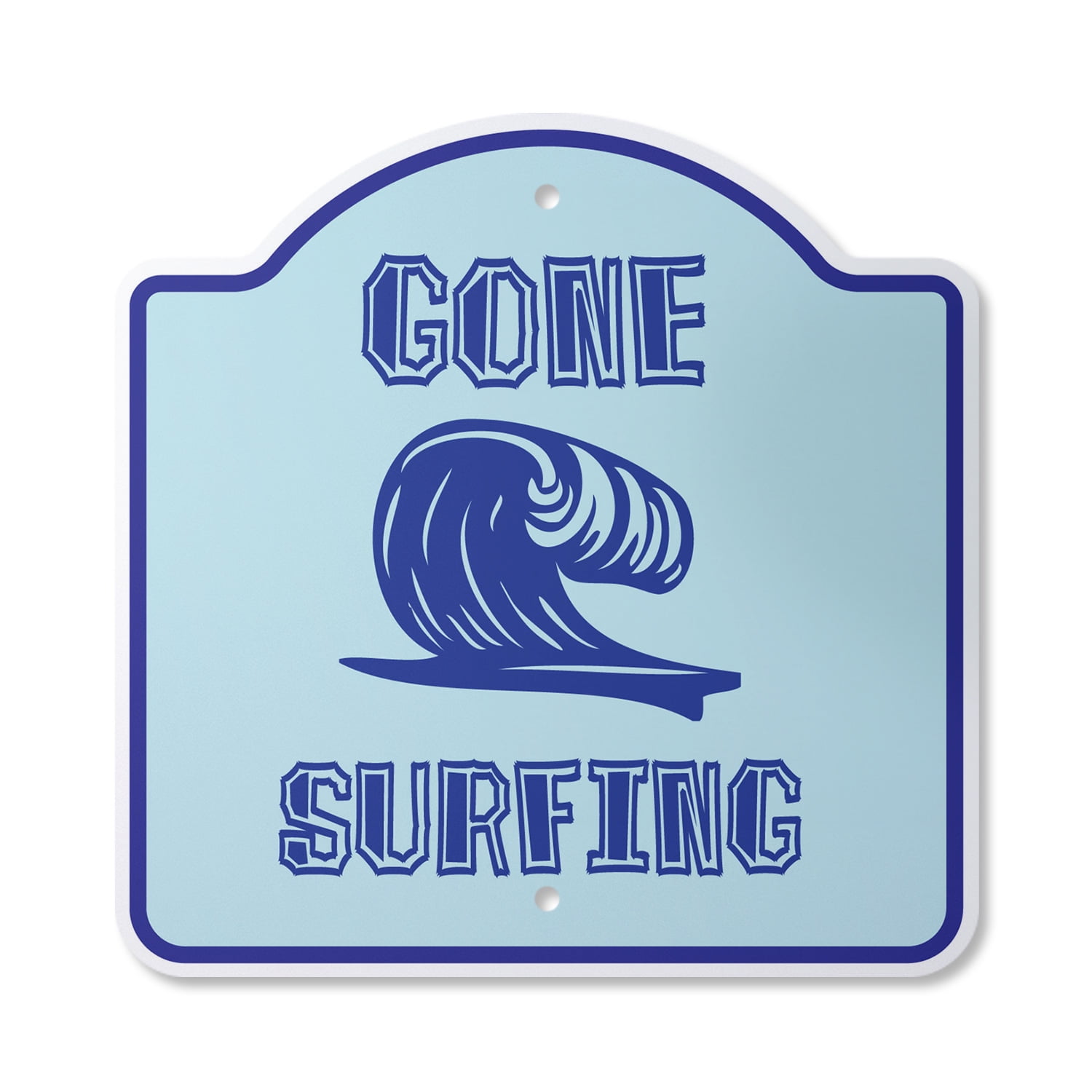 Gone Surfing -Sign 12" X 12" Sign | Indoor/Outdoor Plastic ...