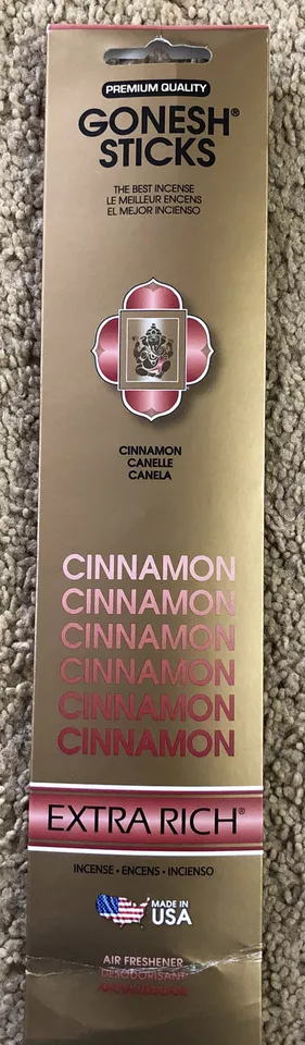 Gonesh Extra Rich Cinnamon Incense Sticks, 20 Ea - Walmart.com
