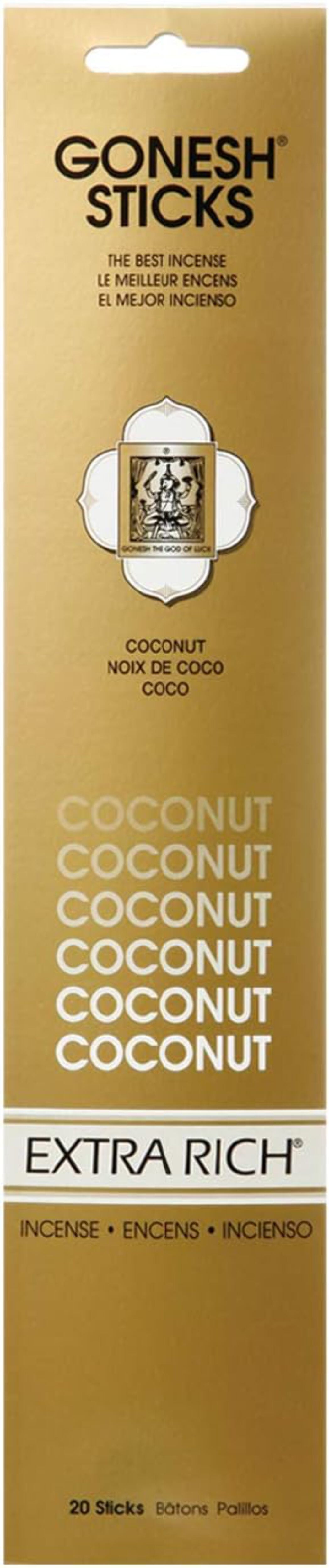Gonesh Extra Rich Coconut Incense 20 Sticks - Walmart.com