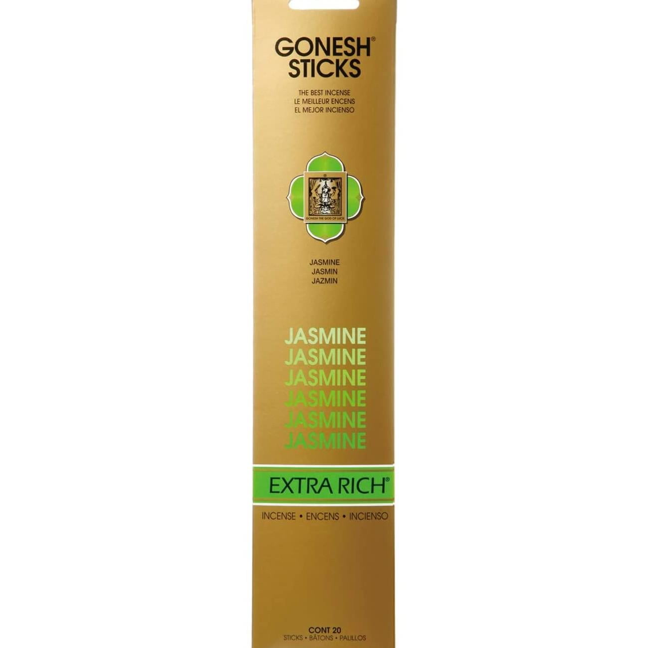 Gonesh Extra Rich Jasmine Incense Sticks, 20/PK, Pack of 6 - Walmart.com
