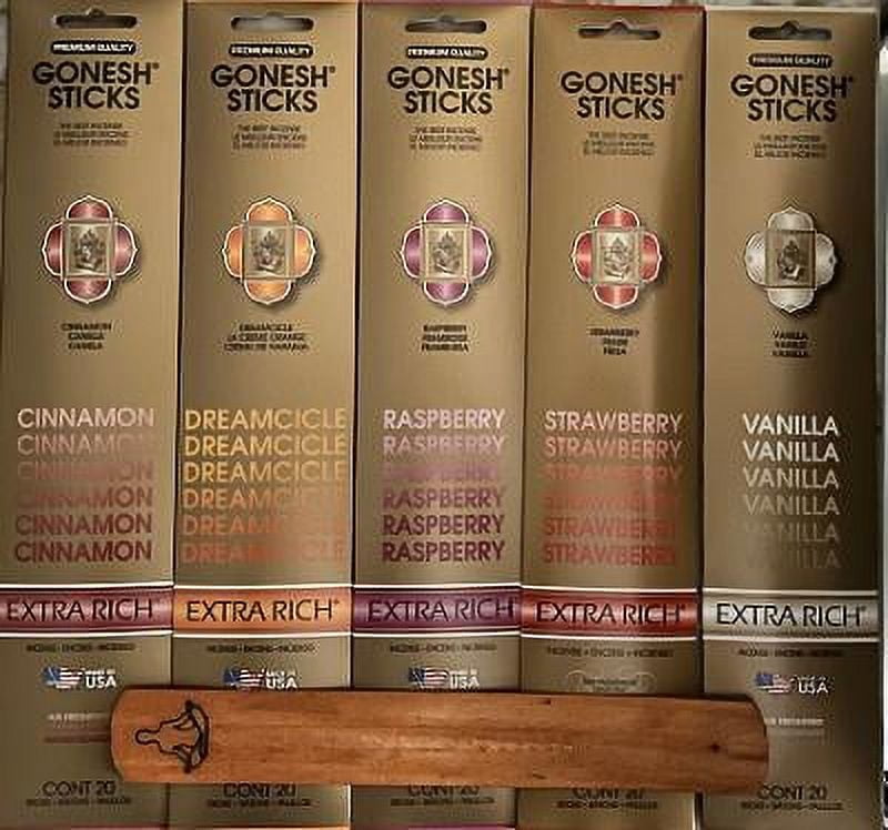 Gonesh Incense Stick, Fruit & Spice Variety Pack with Aroma Incense ...