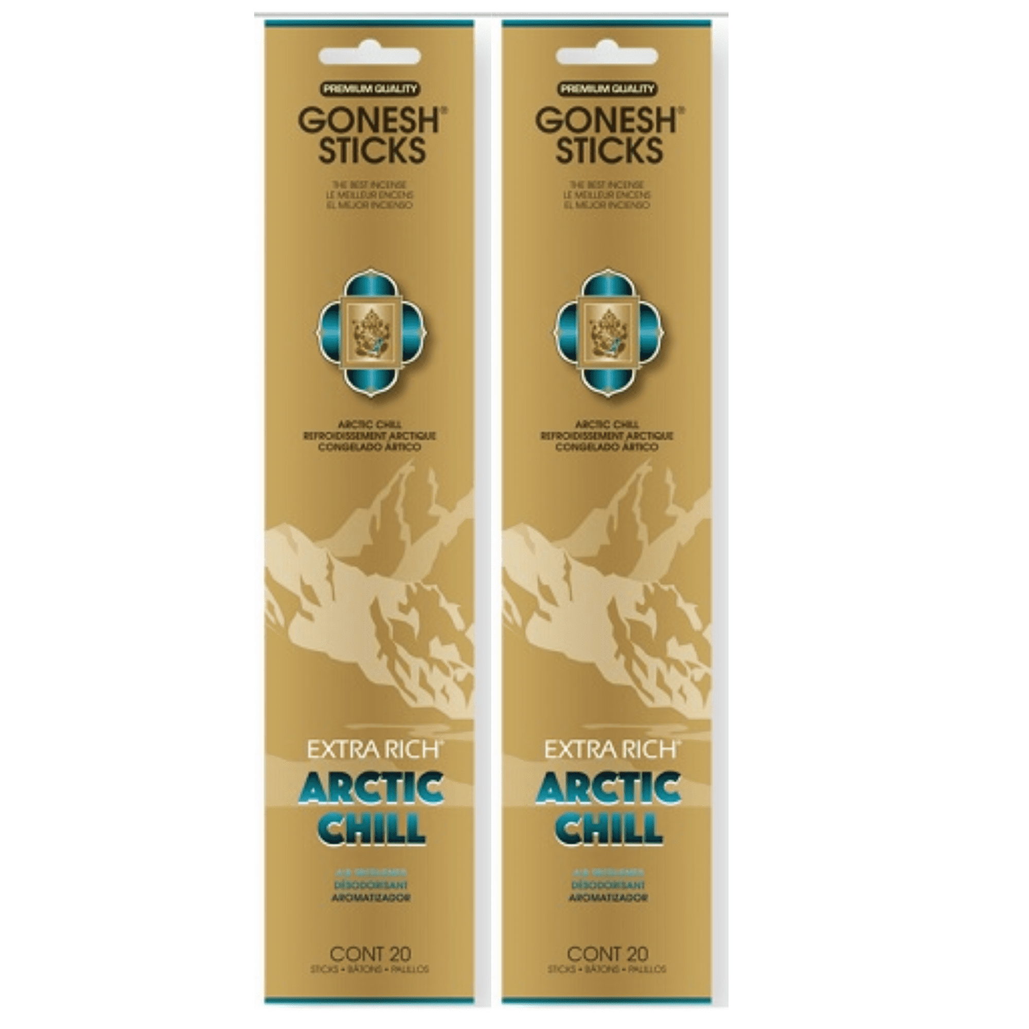 Gonesh Incense Sticks ARCTIC CHILL EXTRA RICH , 2 Pack (160 Incense ...