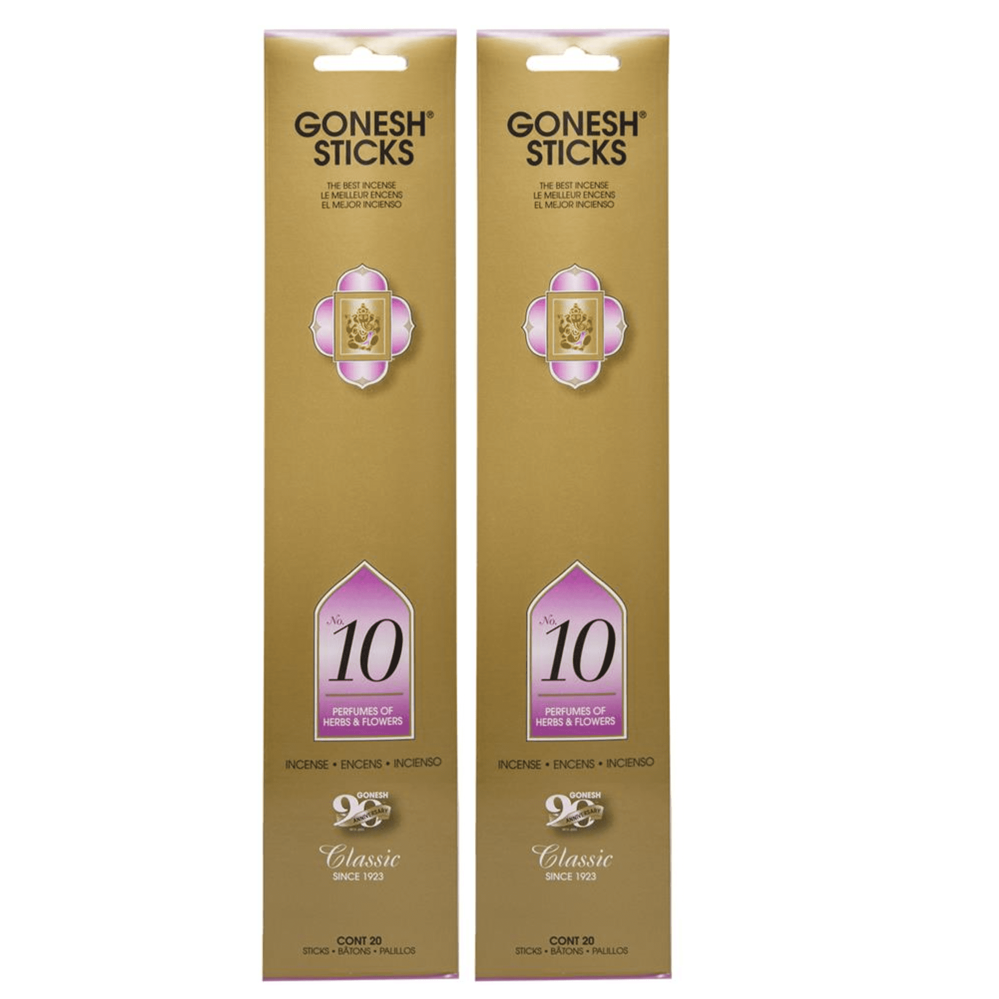 Gonesh Incense Sticks CLASSIC #10, 2 Pack (160 Incense Sticks Total ...