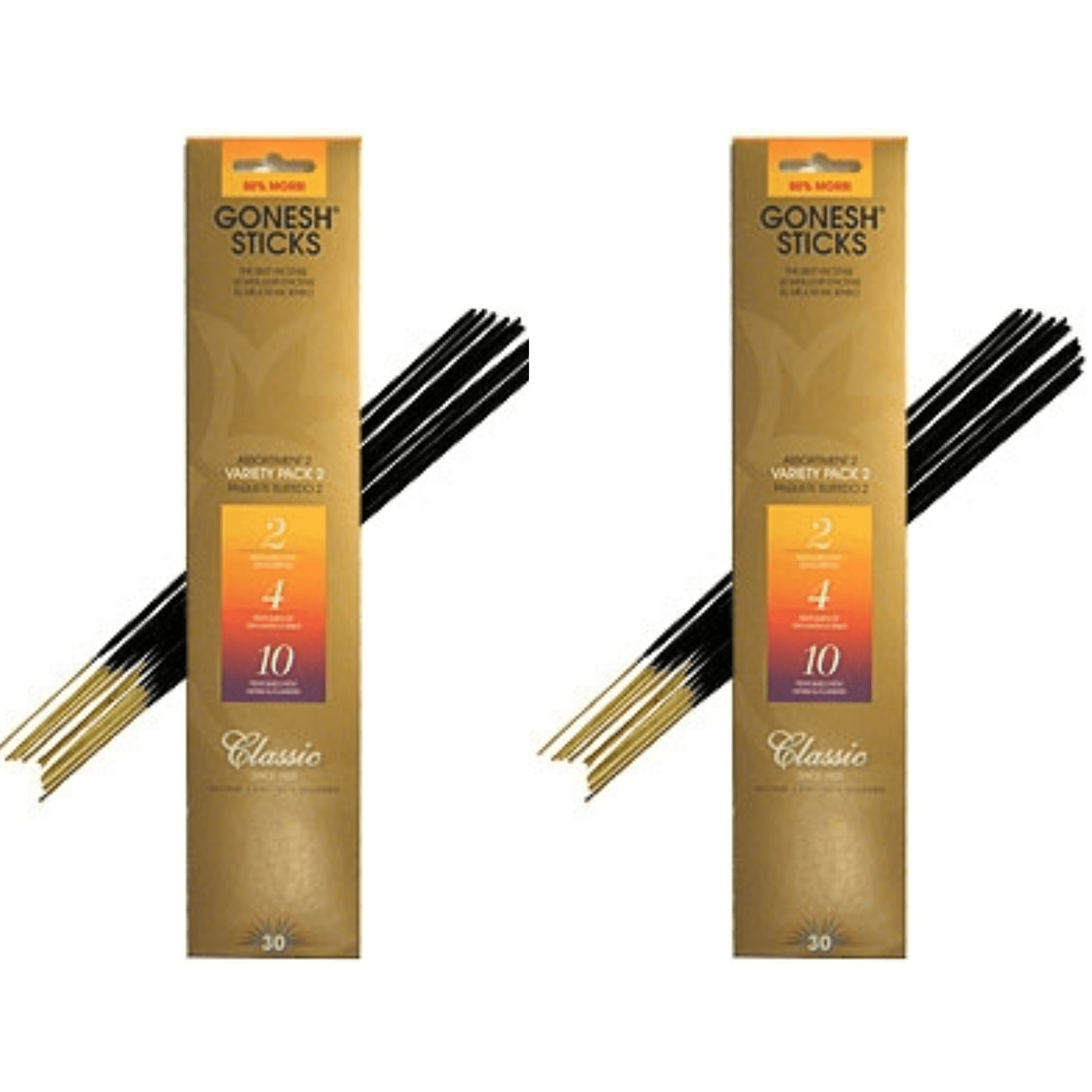 Gonesh Incense Sticks CLASSIC VARIETY PACK ASSORTMENT 2 Pack (240 ...
