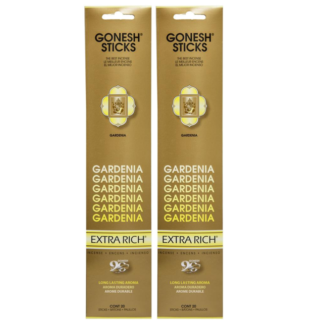 Gonesh Incense Sticks GARDENIA EXTRA RICH,2 Pack (160 Incense Sticks ...