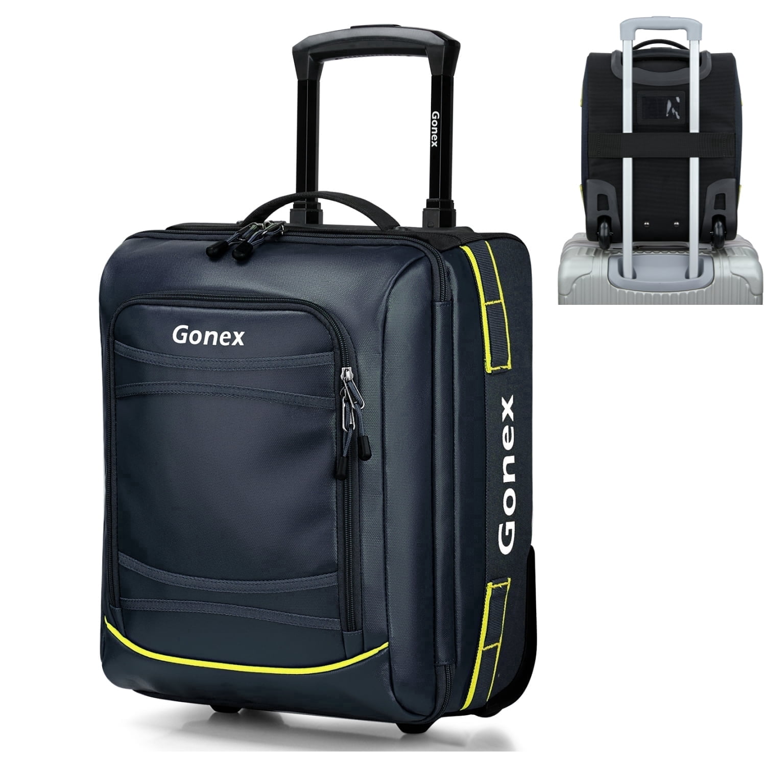 Gonex 16" Softside Carry On Luggage with Wheels, Water Repellent ...