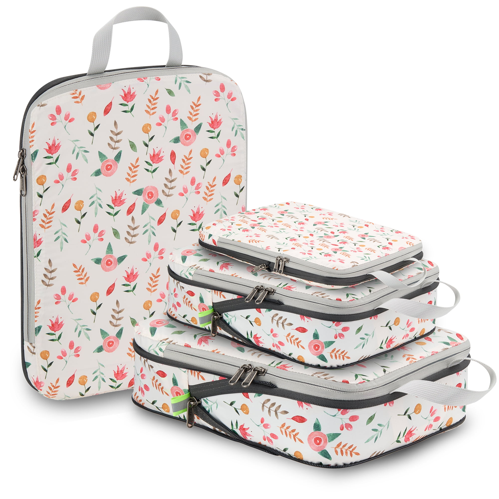 Gonex 4 Set Compression Packing Cubes for Travel Expandable Luggage ...