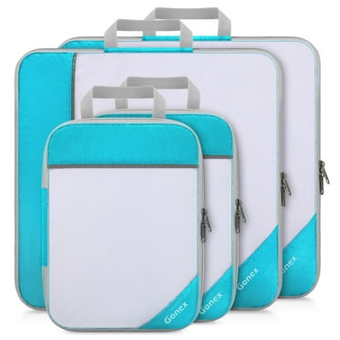 Gonex 4 Set Compression Packing Cubes for Travel Expandable Luggage ...