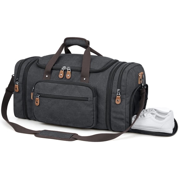 60L Travel Duffle Bag for Men Women - Foldable Duffel Bag with Shoes ...